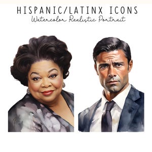Realistic Hispanic Heritage Watercolor Clipart Set | National Hispanic ...
