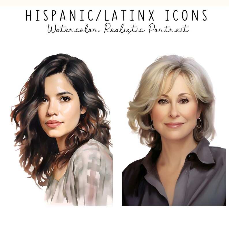 Realistic Hispanic Heritage Watercolor Clipart Set | National Hispanic ...