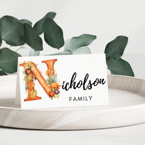 Watercolor Fall Alphabet Clipart: Floral Pumpkin Letters (PNG Digital ...