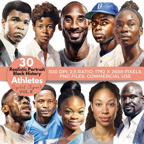 Athletes Clipart - Etsy