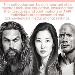 AAPI Heritage Month Clipart: Influential Asian Americans (digital ...