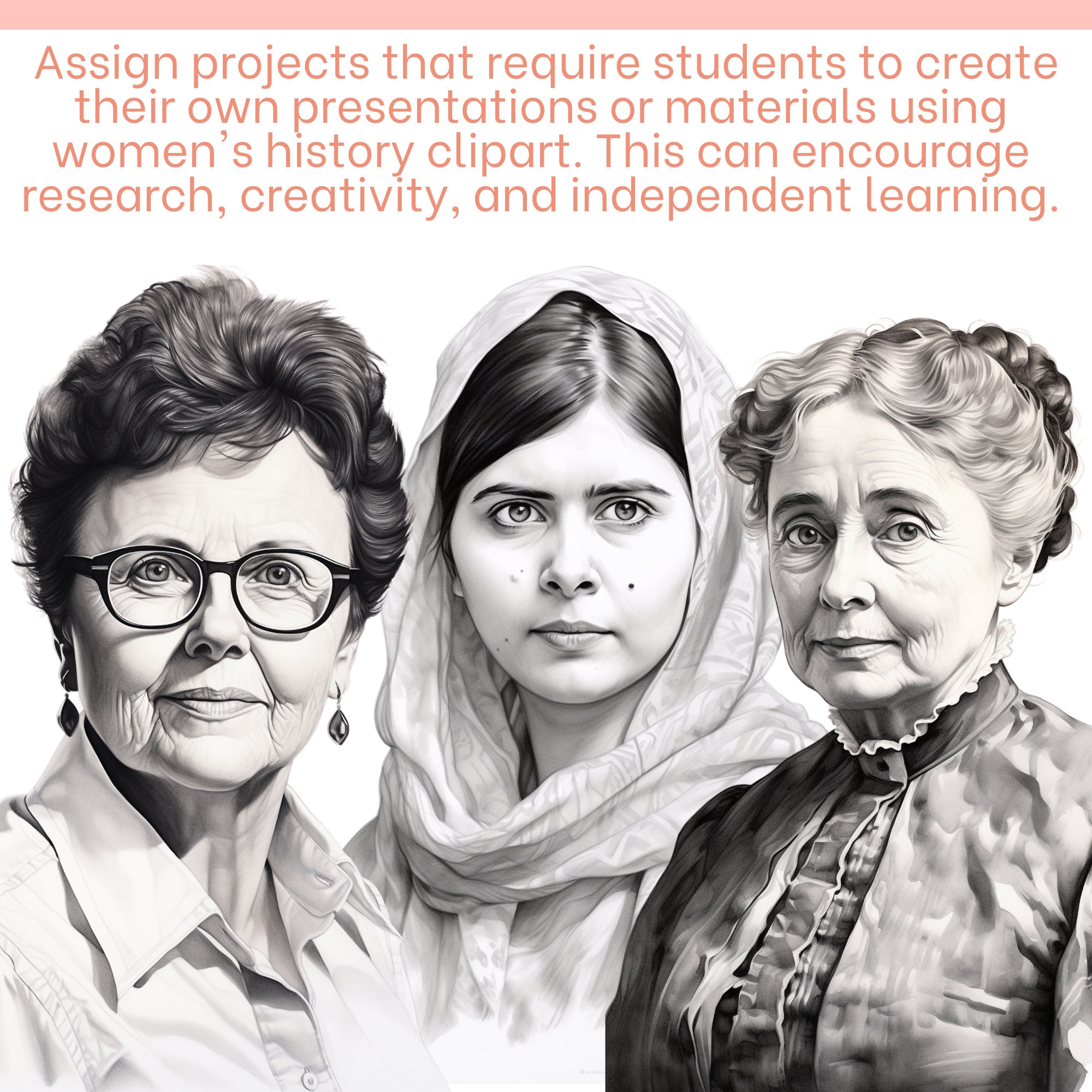 Womens History Clipart, Women History Png for Women's History Month ...