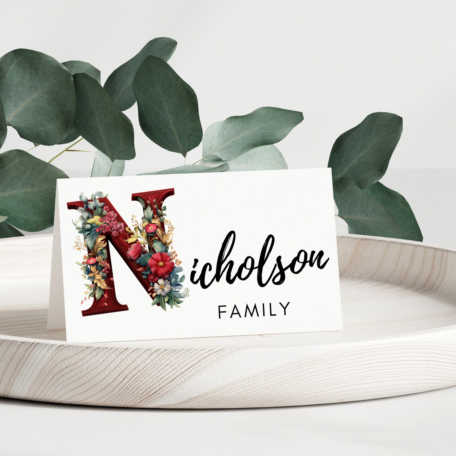 Christmas Letters Clipart: Floral Alphabet PNG Files (digital Download ...