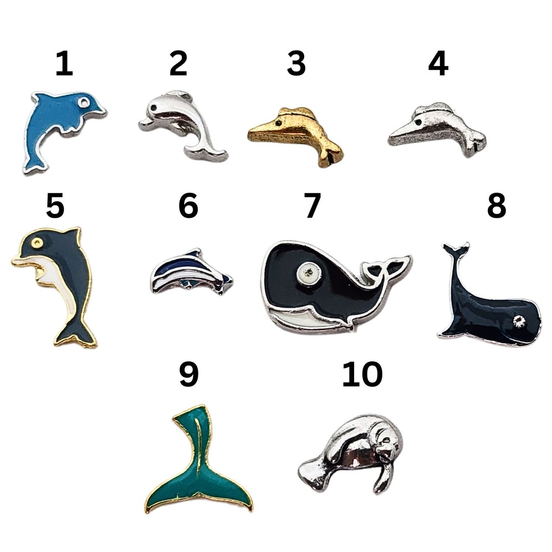 Dolphin Whale Manatee Sea Animal Floating Locket Charm for Living ...