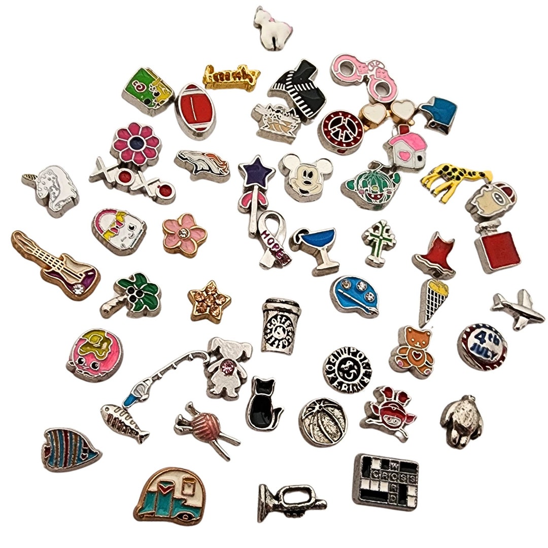 Wholesale Bulk Lot 50 Floating Locket Charms for Living Memory Floating ...