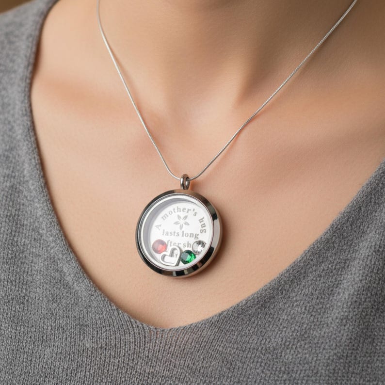Custom Floating Locket Necklace – Personalized Charm Locket Gift, Pet ...