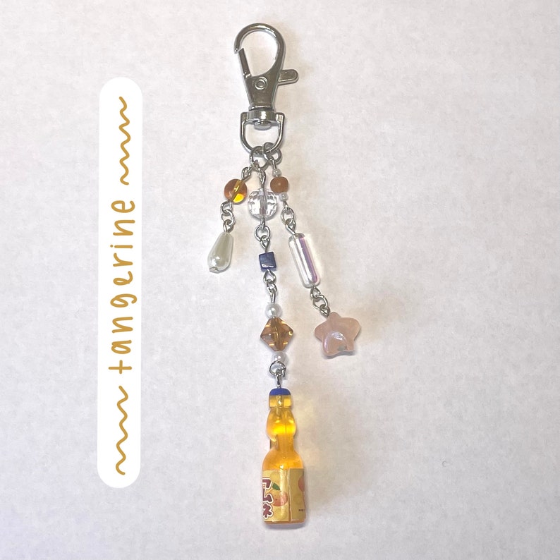 Ramune Keychains Cute Beaded Handmade Keychains With Japanese Soda ...