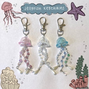 Jellyfish Keychains ଳ - Etsy
