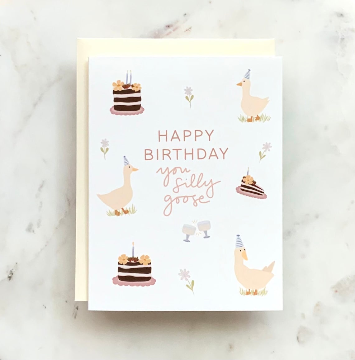 Silly Goose Birthday Card | Greeting Cards | Birthday Cards - Etsy