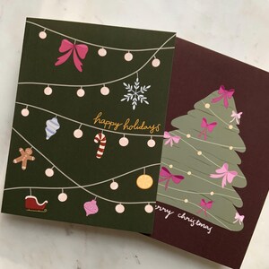Christmas Bow Greeting Card | Holiday Cards | Handmade Greeting Cards ...