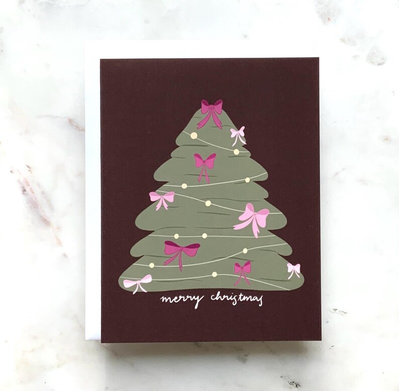 Christmas Bow Greeting Card | Holiday Cards | Handmade Greeting Cards ...