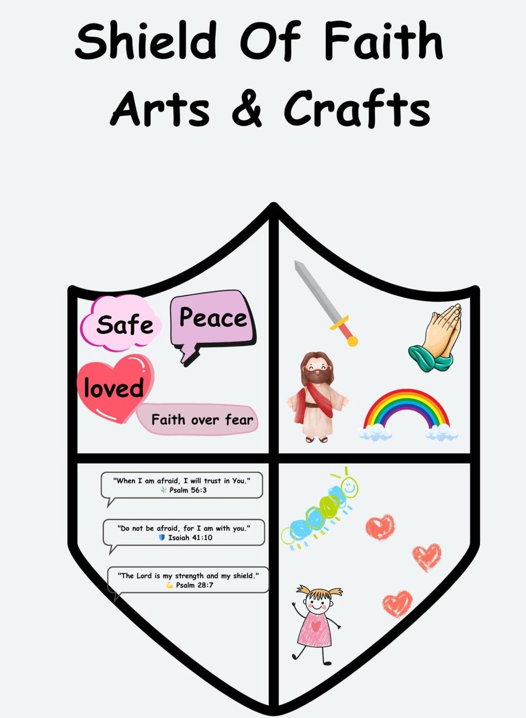 Shield of Faith Craft: Bible Verse Activity for Christian Kids (PDF ...