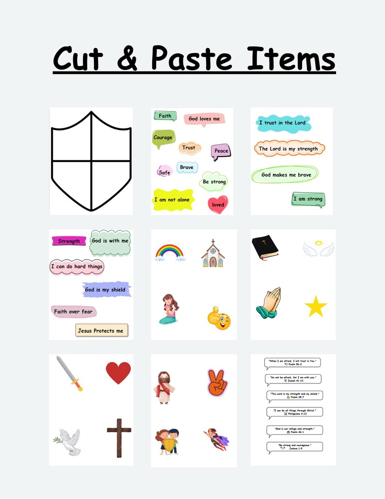 Shield of Faith Craft: Bible Verse Activity for Christian Kids (PDF ...