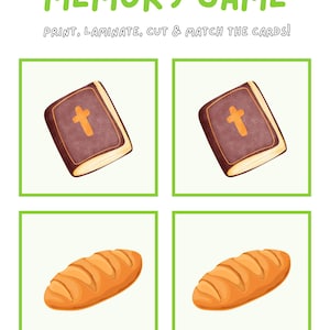 Bible Memory Match Game for Kids: Christian Printable Activity (digital ...