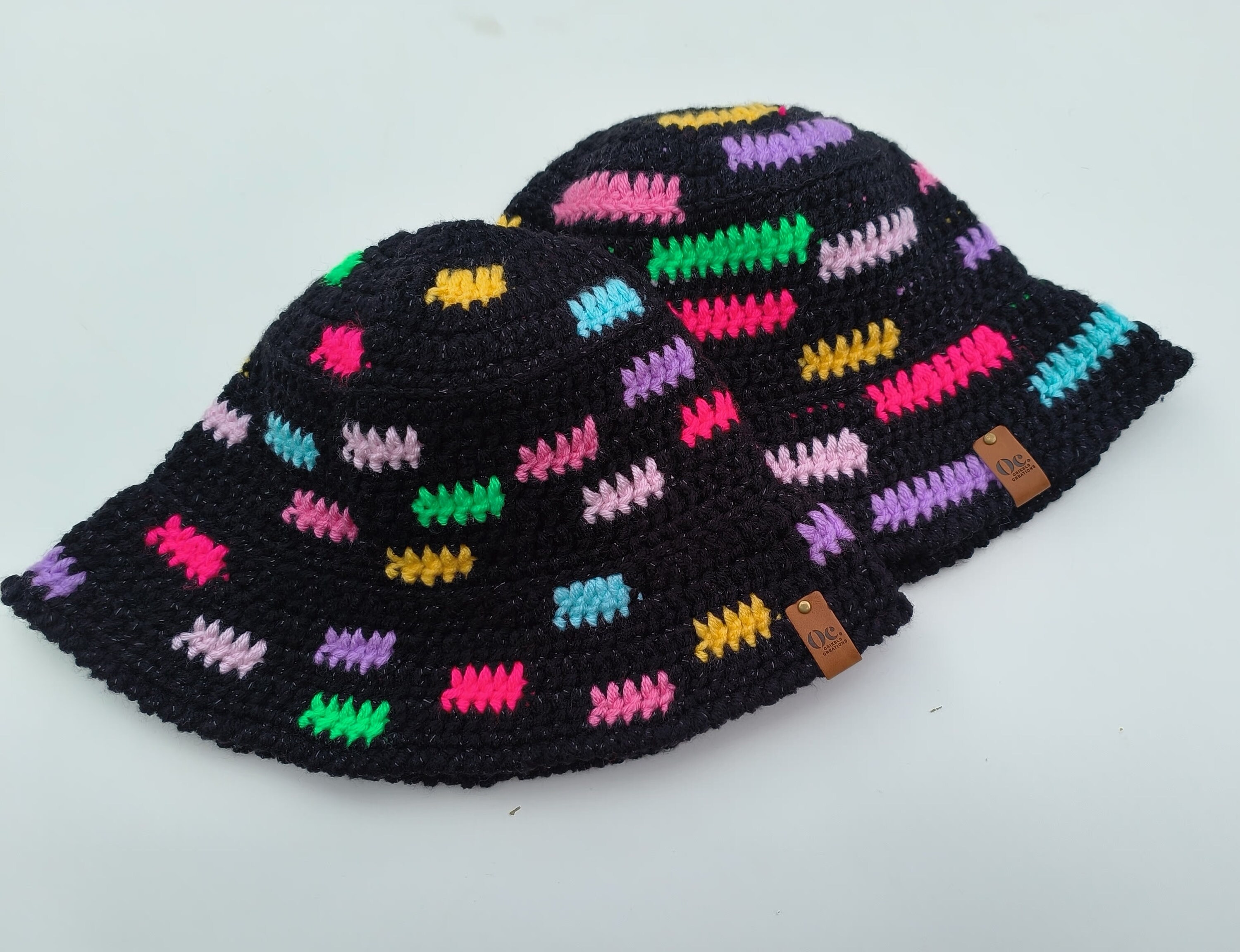 OC Multi-coloured Bucket Hat - Etsy