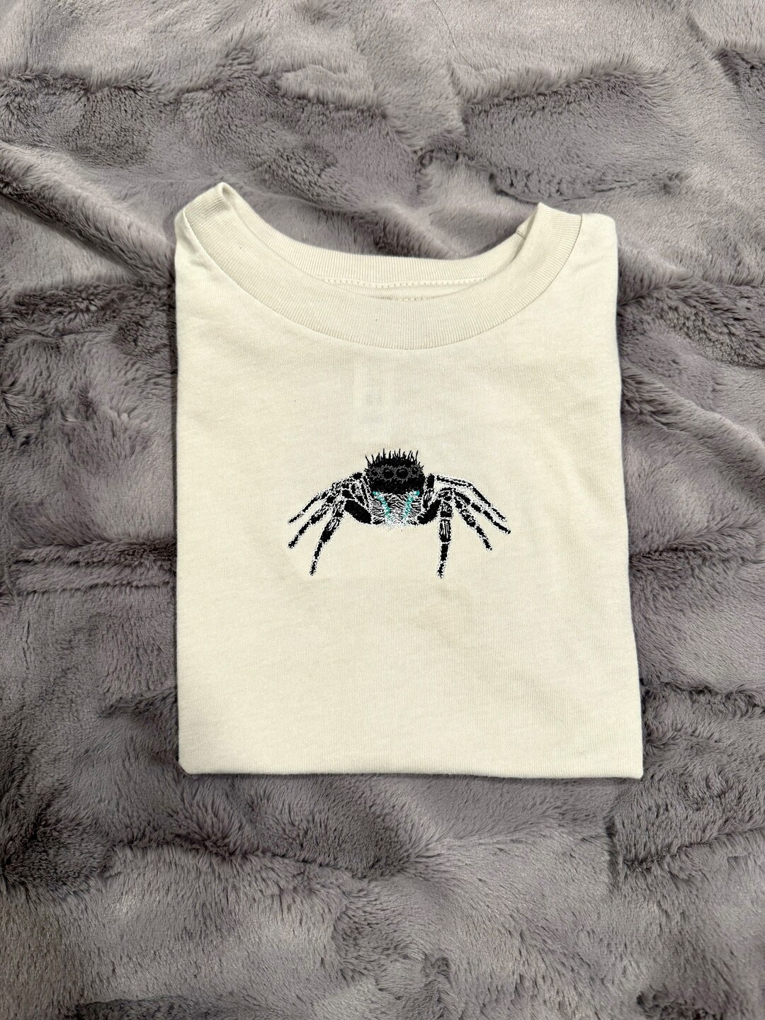 Jumping Spider Embroidered Shirt Custom Spider Embroidered - Etsy