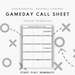 Football Coach Call Sheet - Defensive Gameplan Template - Etsy