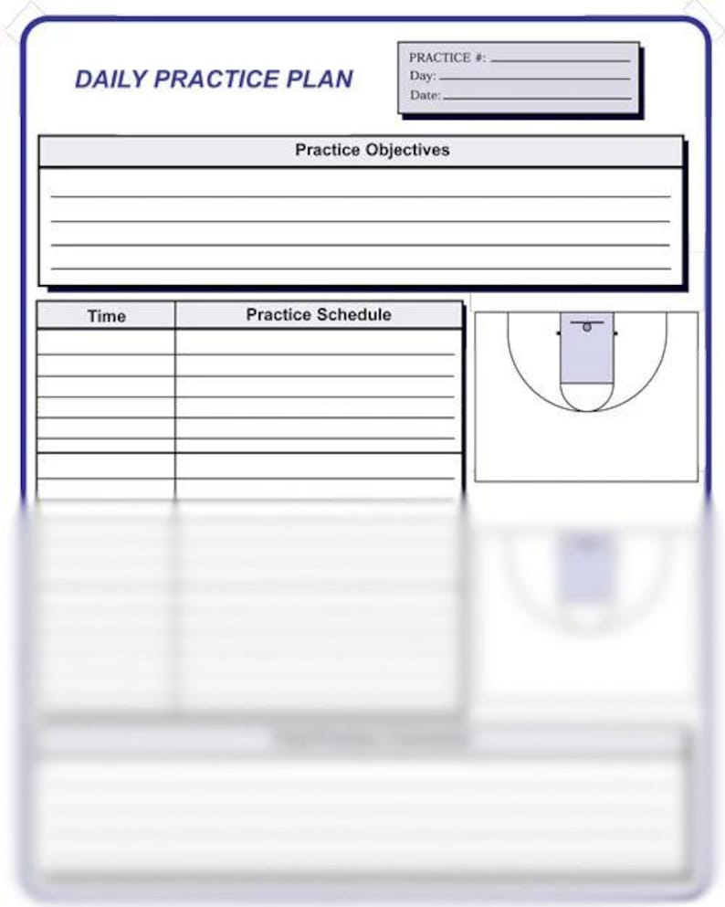 Basketball Coach Practice Template - Coaching Practice Plan ...