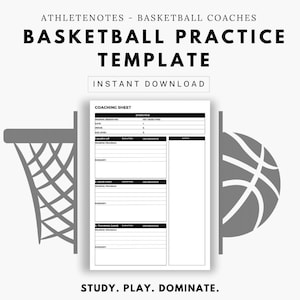 Basketball Coach Practice Template - Coaching Emphasis Practice Plan - Basketball Gameplan ...