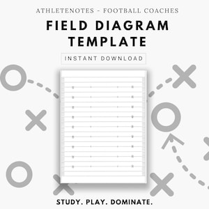 Football Playbook Vertical Field Diagram - Coaching Practice Template ...