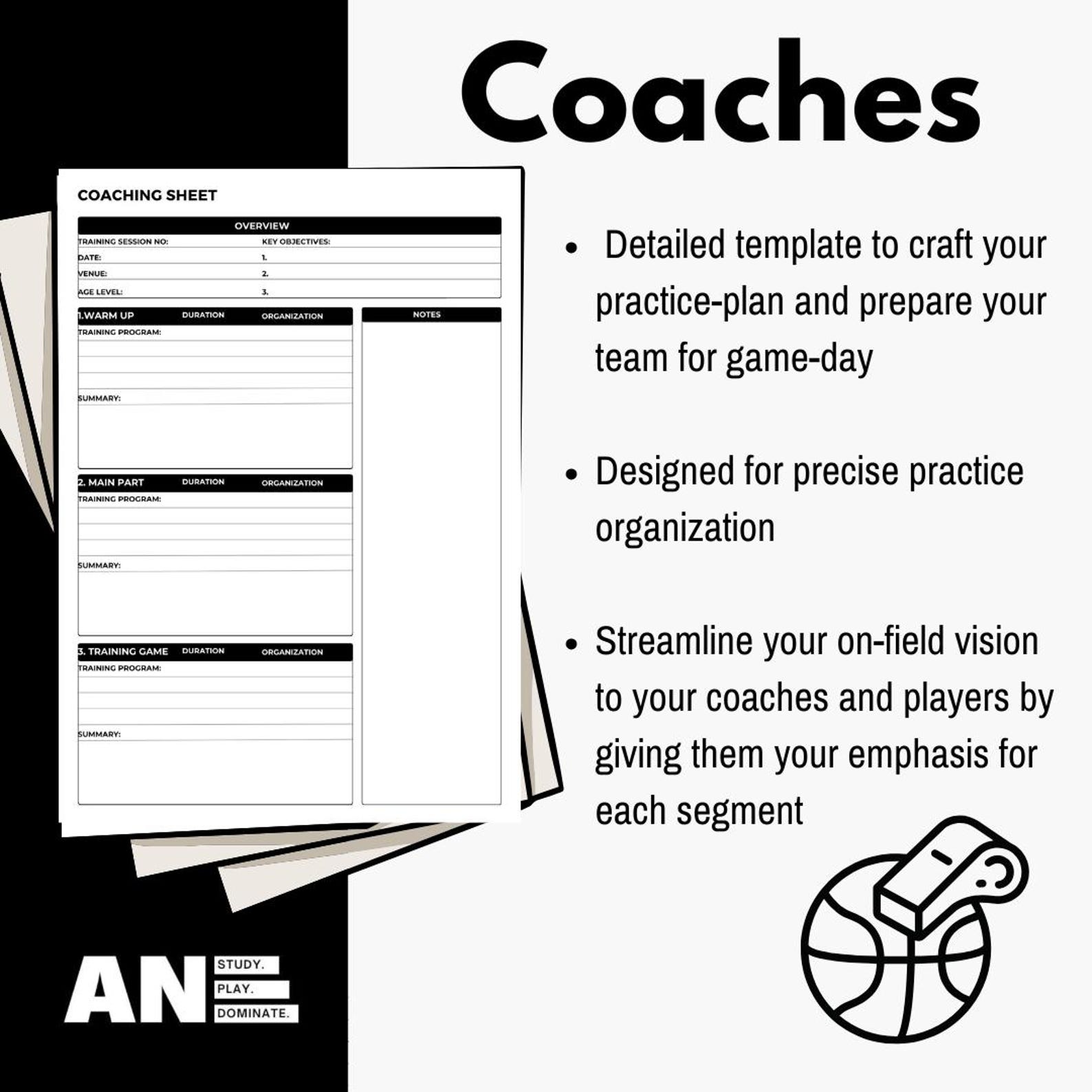 Basketball Coach Practice Template - Coaching Emphasis Practice Plan ...