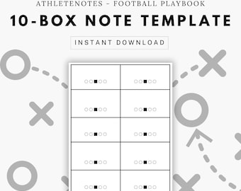Football Playbook 6-box Vertical Notes - Football Notebook Field ...