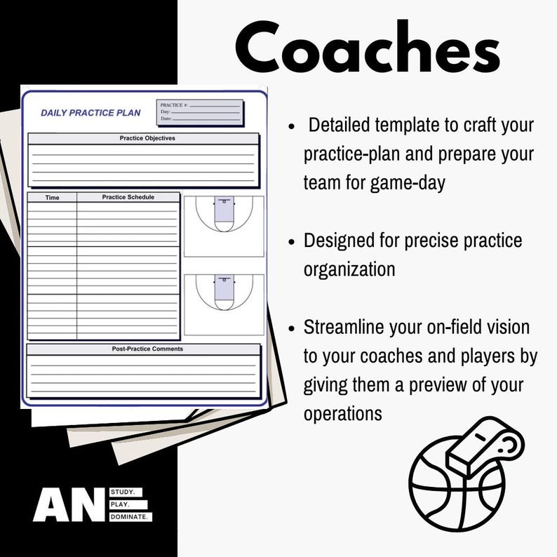 Basketball Coach Practice Template - Coaching Practice Plan ...