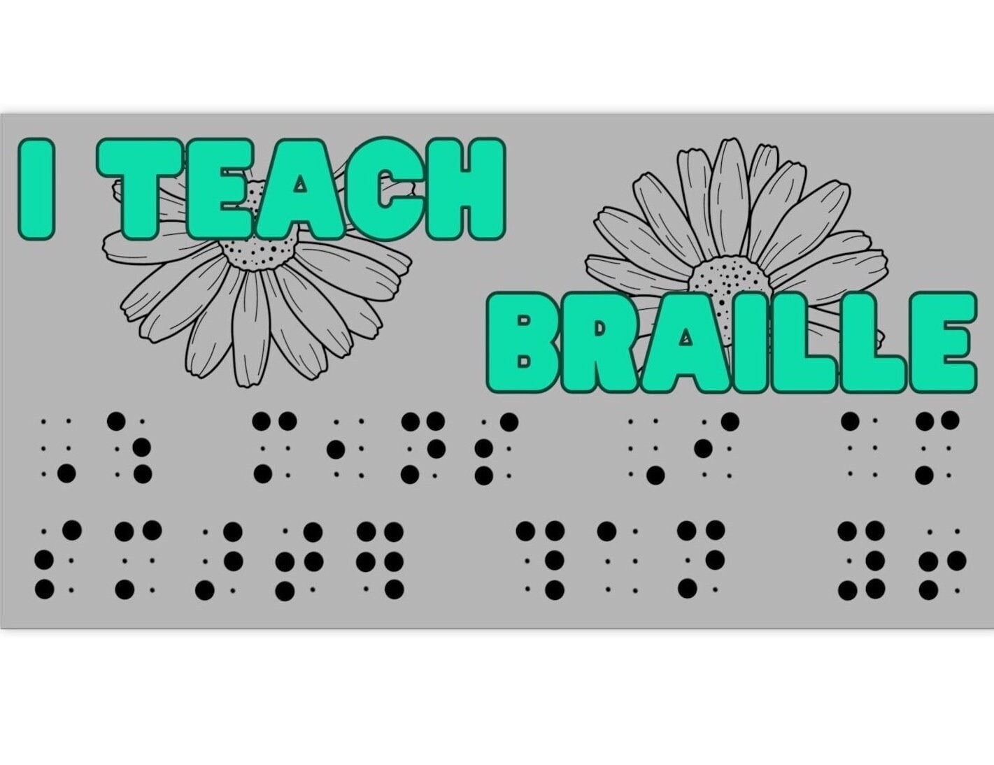 Braille Gift Braille Teacher Bumper Sticker Vision Teacher - Etsy