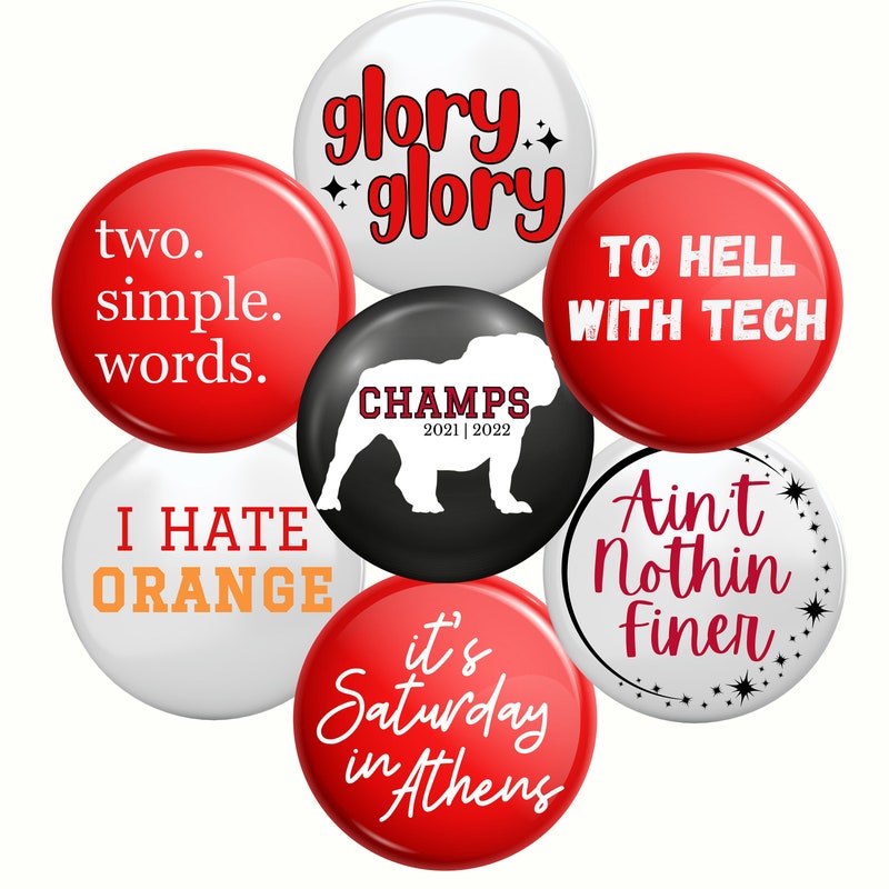 Georgia Bulldogs Button - Etsy