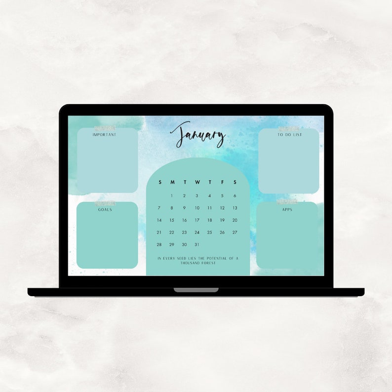 2024 ABSTRACT DESKTOP CALENDAR, Digital Desktop Organizer, Desktop ...