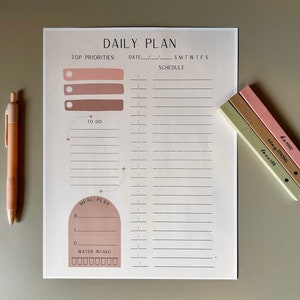 Daily Planner Printable, Planner PDF, Planner Fillable PDF, Daily ...