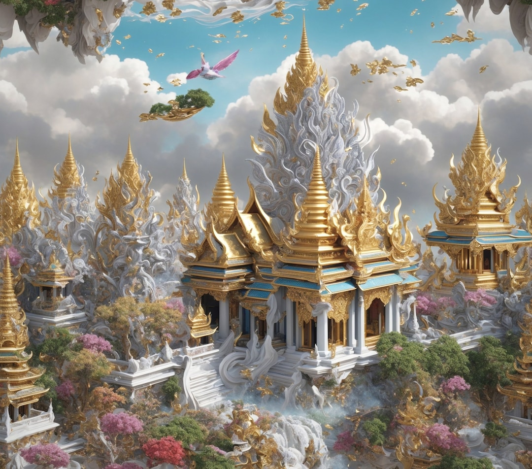 3D Landscape With Thai Fine Arts Design 20 Oz Skinny Tumbler - Etsy