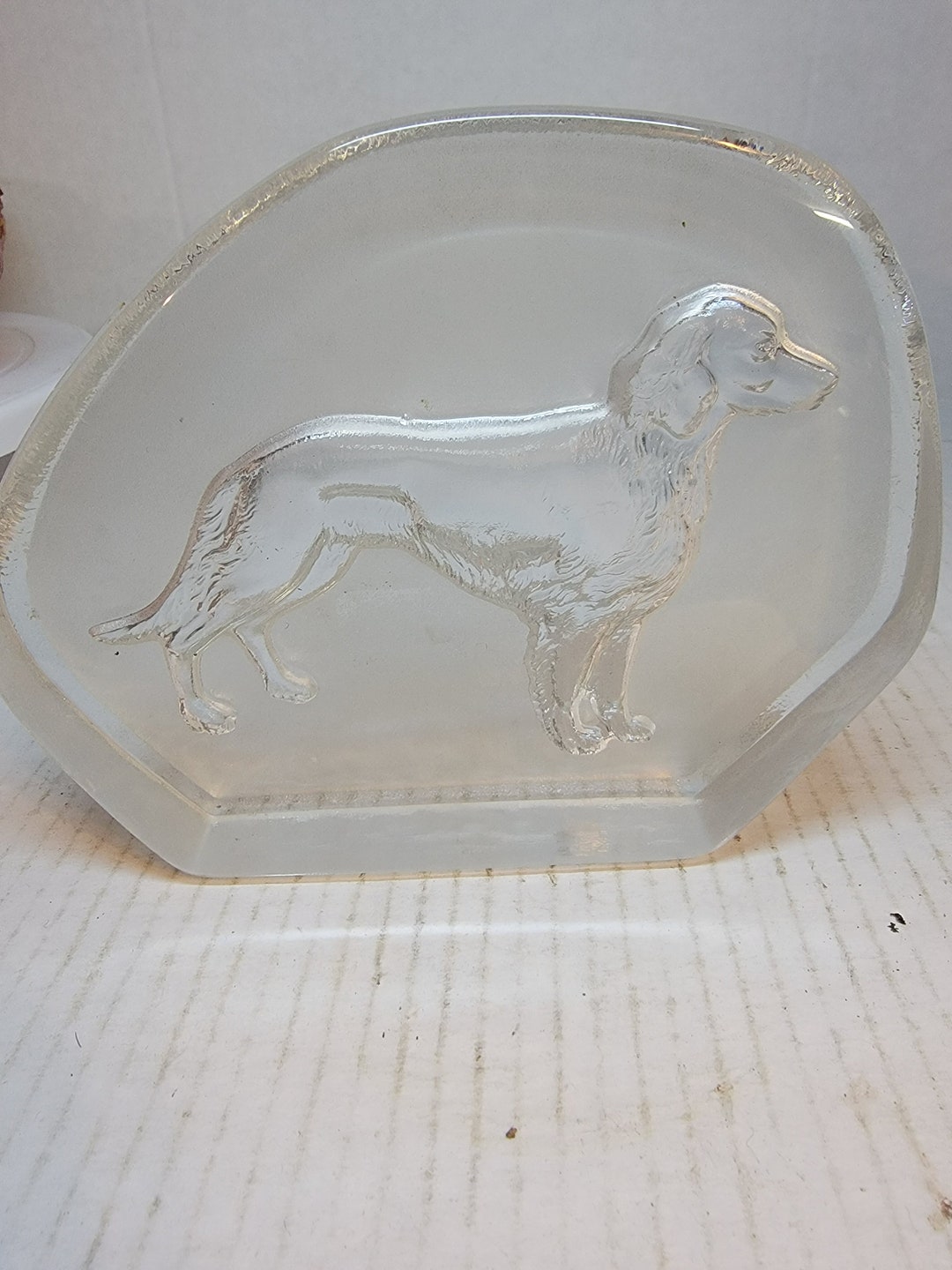 Goebel 1984 Crystal Cut Glass Setter Dog Picture - Etsy