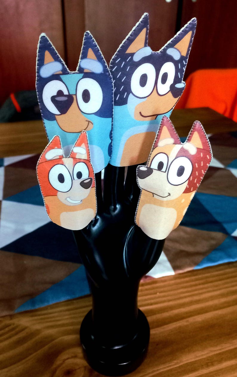 Bluey Layered Finger Puppet Pattern SVG PDF PNG - Etsy Australia