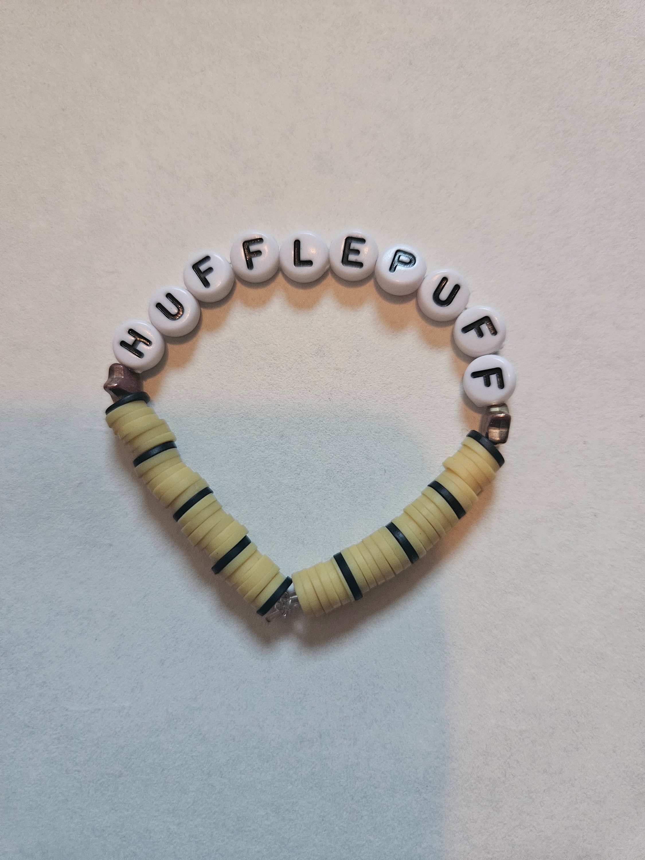 Harry Potter-hufflepuff Clay Bead Bracelet - Etsy
