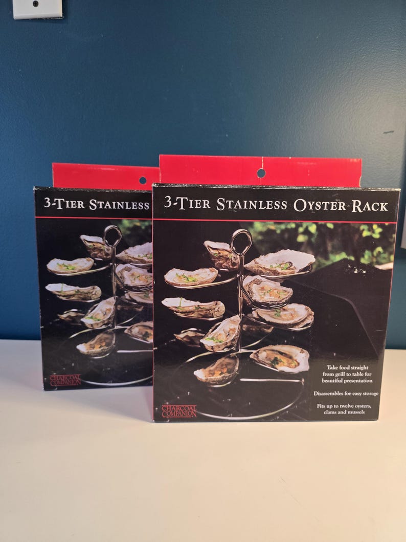 3 Tier Stainless Oyster Rack - Etsy