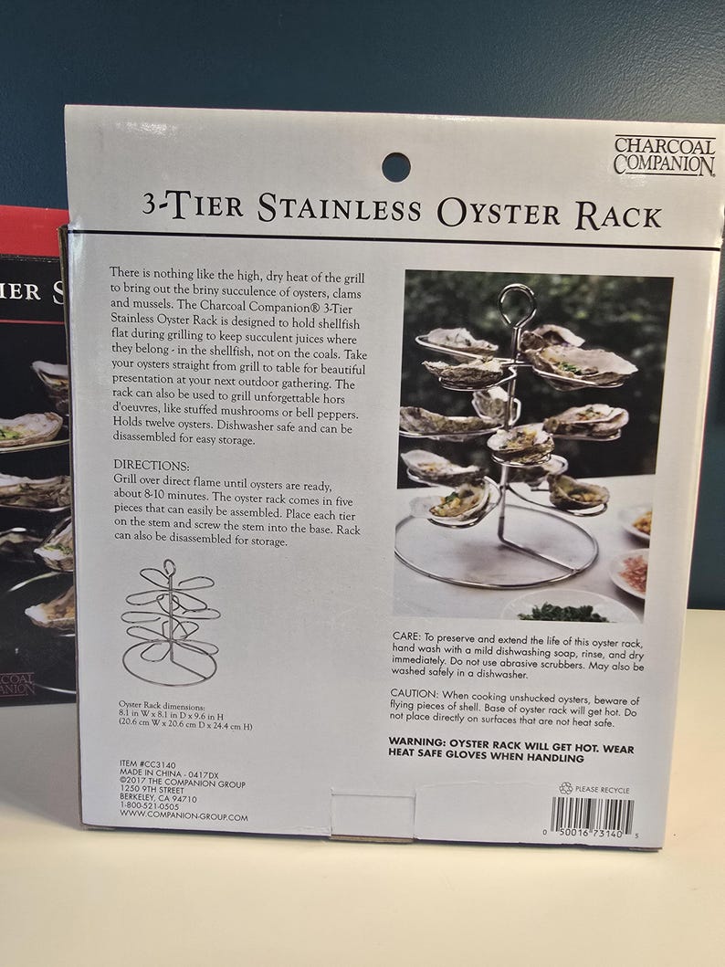 3 Tier Stainless Oyster Rack - Etsy