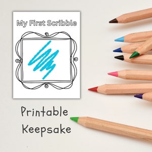 Printable Coloring Page Keepsake Baby's First Coloring Page - Etsy