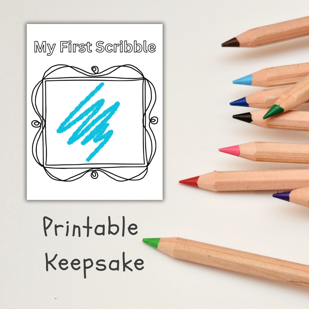 Printable Coloring Page Keepsake Baby's First Coloring Page - Etsy