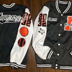 Custom Kids Name Jacket, Unisex Varsity, Kids Sports Jacket, Name ...