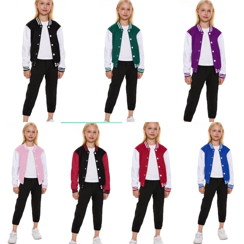 Custom Kids Varsity Jacket, Youth Letterman Jacket, Kid Custom Cheer ...