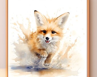 Fox / Watercolor / Poster / Wall Deco / Digital / Download / Print - Etsy