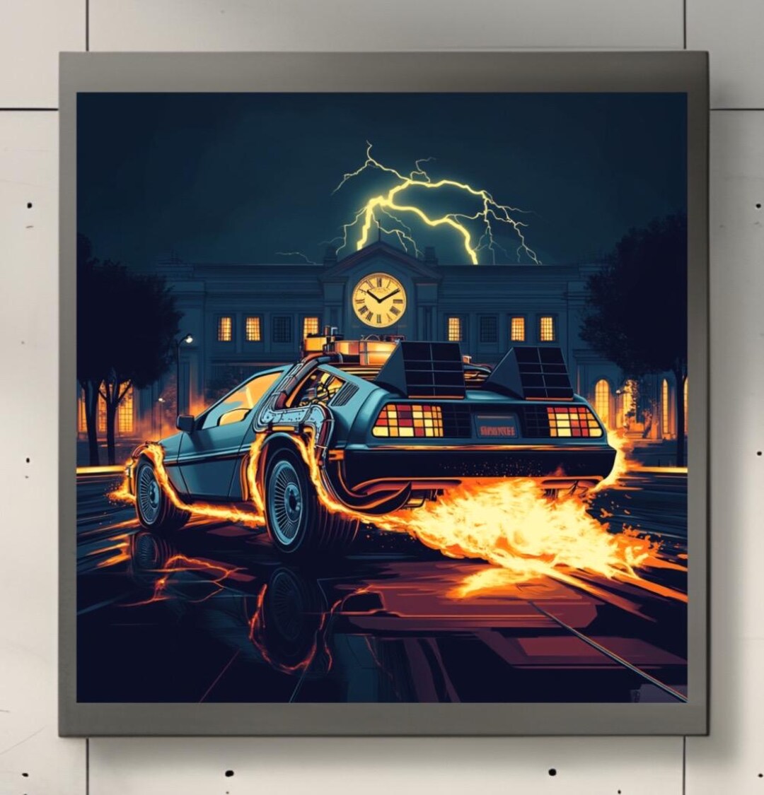 Back to the Future, Cult Movie Poster, Movie Art, Movie Print, B&W ...