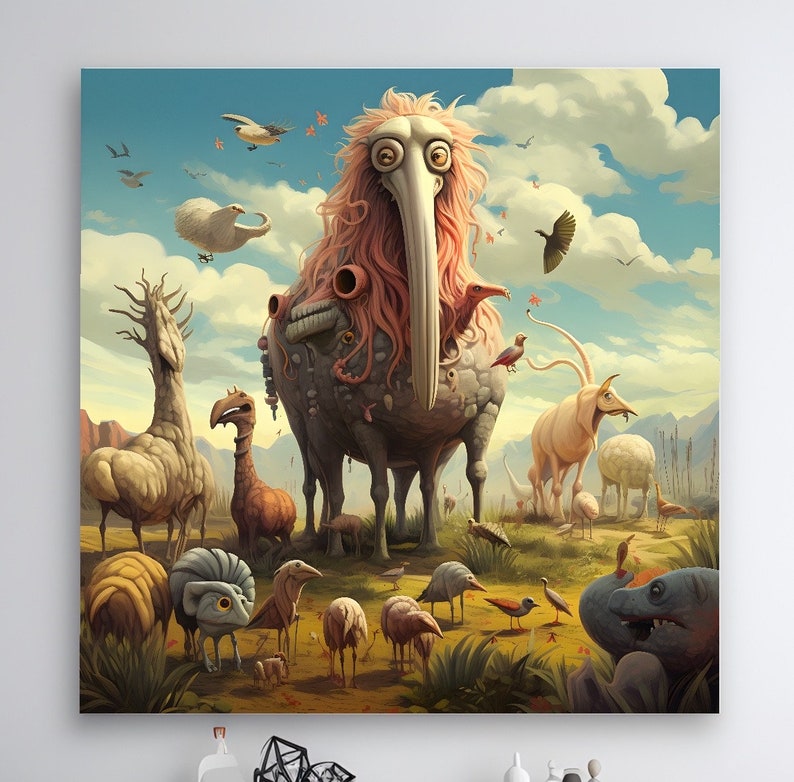 Strangenimals Surrealist Poster, Surrealist Art, Fantasy Print ...
