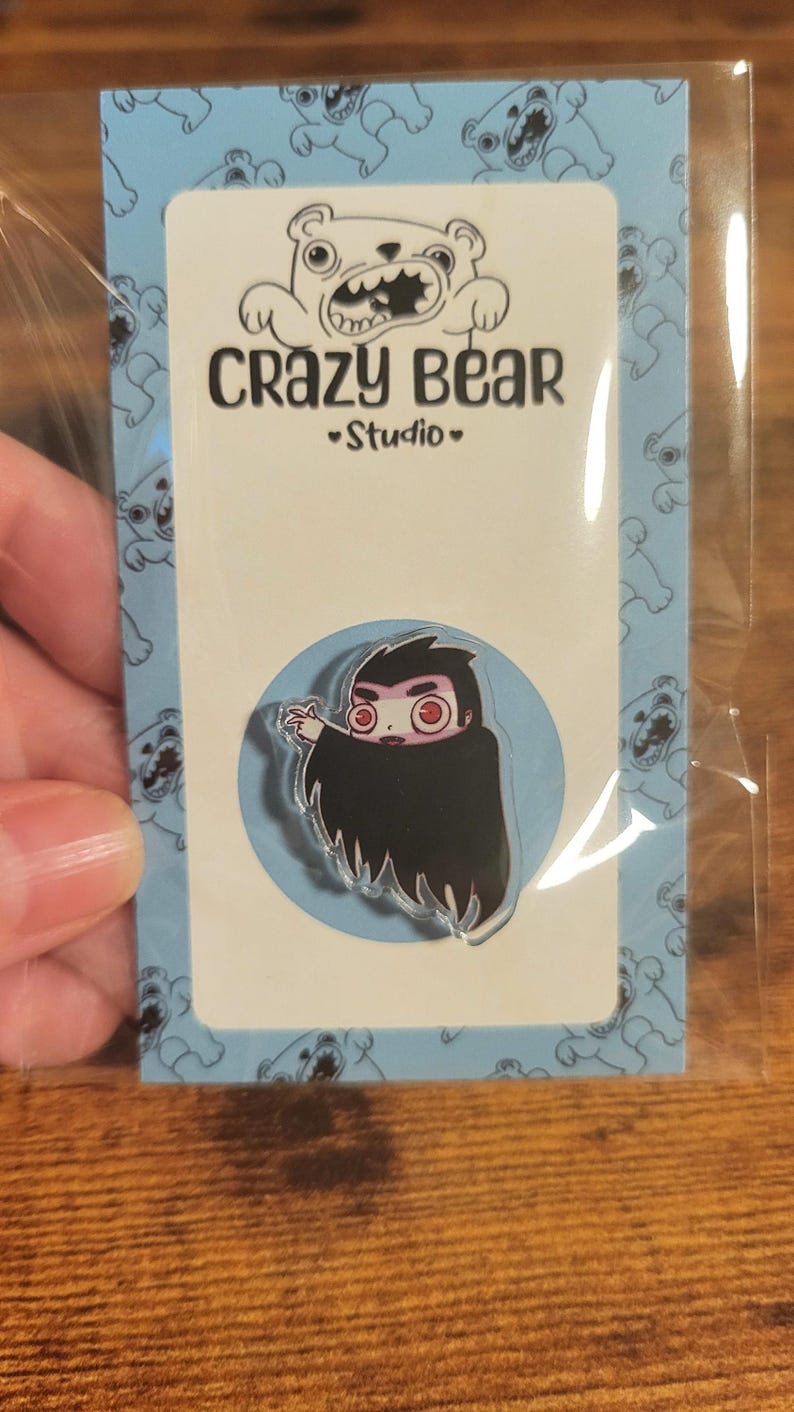Vampire Pin, Halloween, Cute, Illustration, Spooky, Acrylic Pins - Etsy