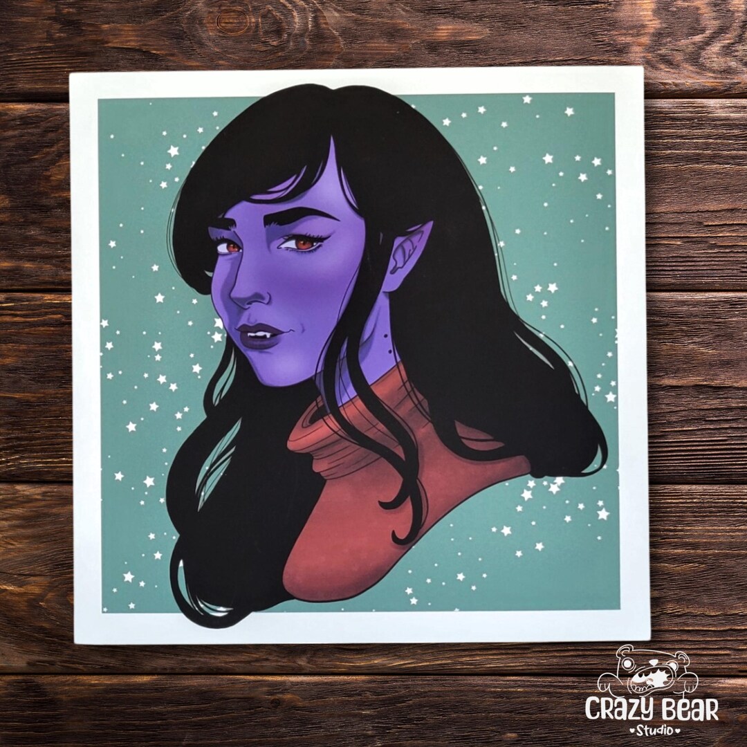 Marceline Vampire Queen Gothic Fanart Print | Adventure Time 6x6 Wall ...