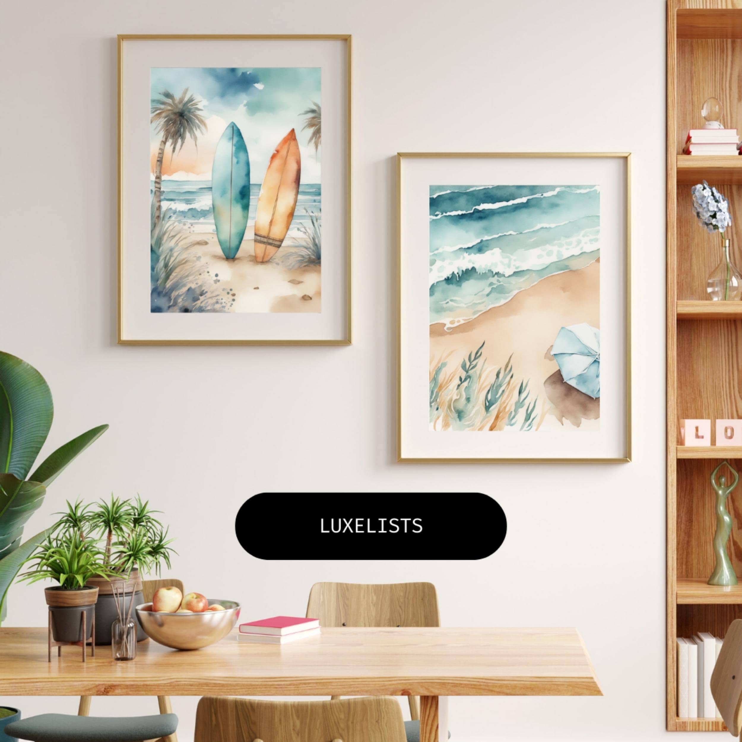 Boho Beach Ocean Wall Art Printable Print Set 3er Set Art - Etsy
