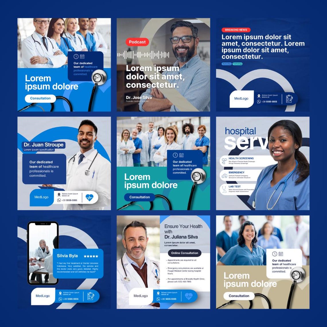 Healthcare Canva Templates: Social Media Kit (120+ Templates) - Etsy