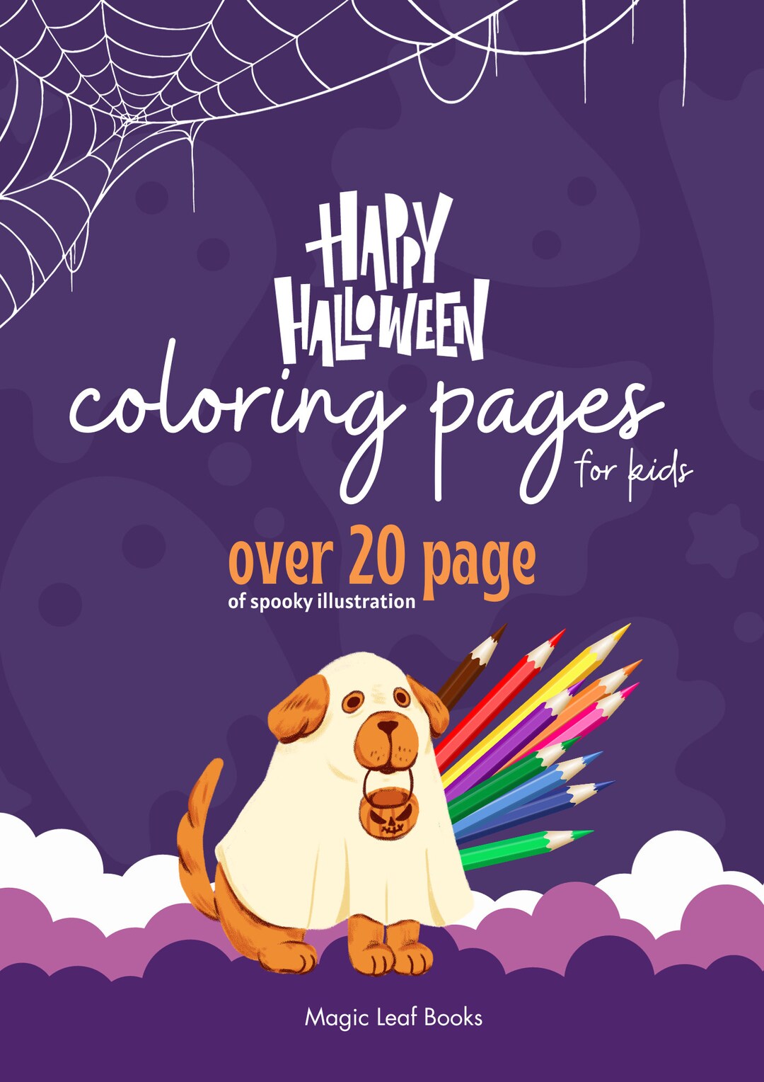 Halloween Coloring Pages for Kids 20 Pages Cute Coloring - Etsy