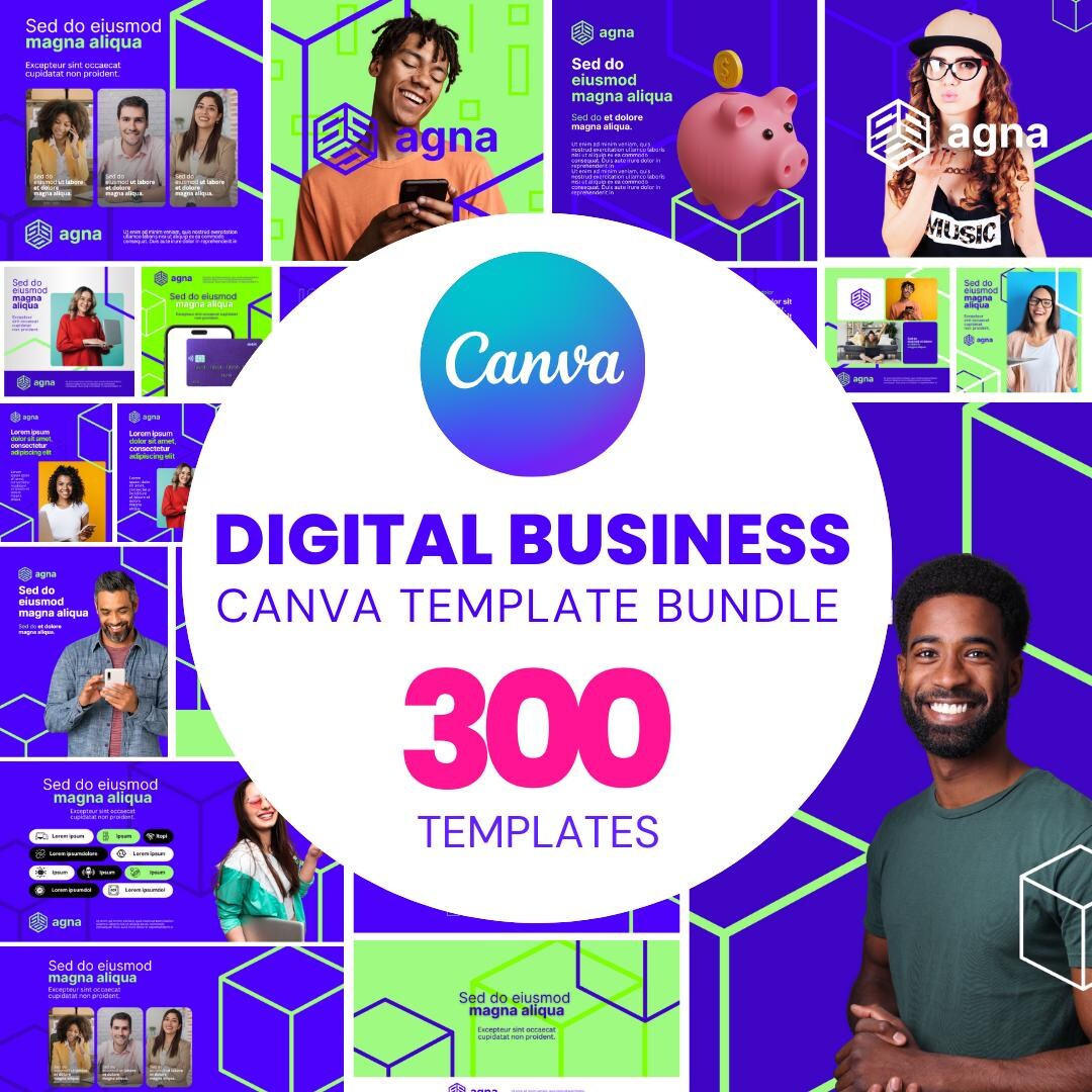300 Canva Template Bundle: Social Media Designs (digital Download) - Etsy